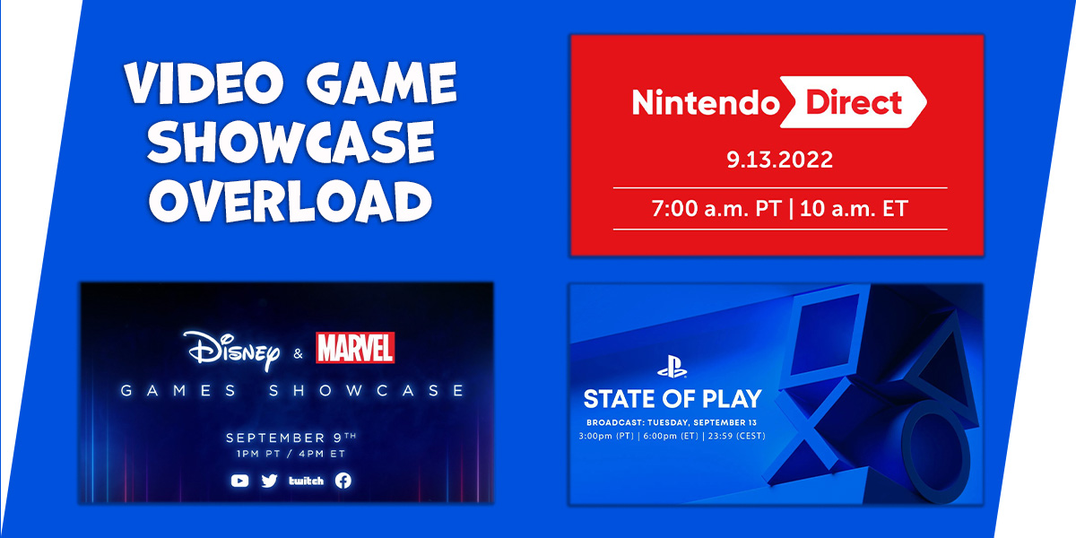 Video Game Showcase Overload – VIDEO GAME BOOK CLUB